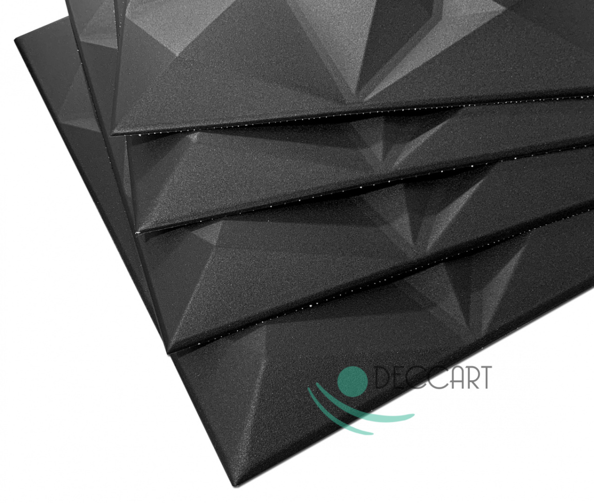 BRYLANT - Czarne kasetony sufitowe, piankowe 3D geometryczne - DECCART